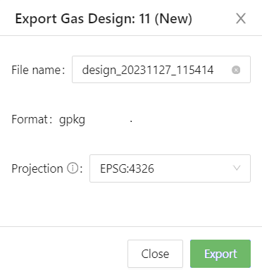 Exporting geoPackage data from inside a design